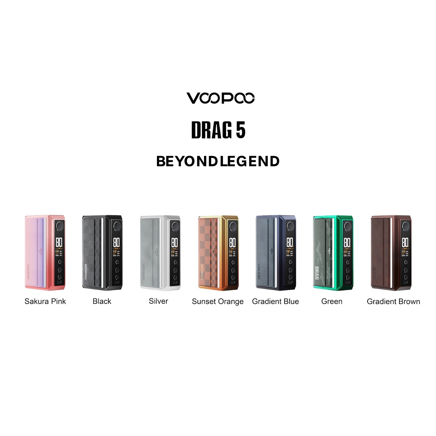 VooPoo Drag 5 Box Mod, drag 5 kit, dual 18650, dual battery